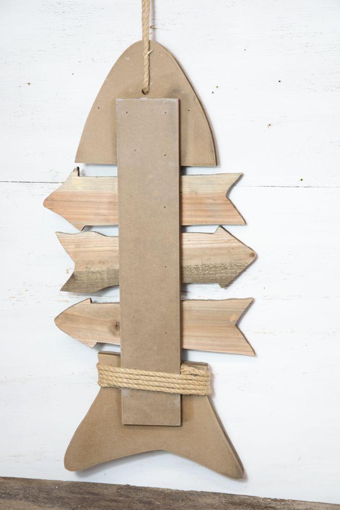 Türschild Fisch Welcome to the Beach Holz Maritim | D783333